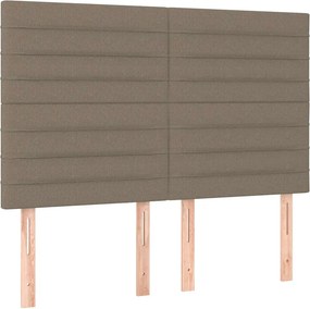 Box spring postel s matrací a LED taupe 140x200 cm textil 3135521