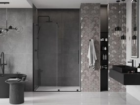 Mexen Velar posuvné sprchové dveře 160 cm, transparentní, černé - 871-160-000-01-70