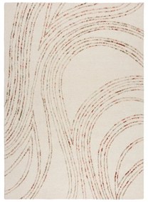 Oranžovo-krémový vlněný koberec 120x170 cm Abstract Swirl – Flair Rugs