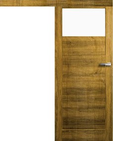 posuvné interiérové dveře na stěnu vasco doors TEO model 2 Průchozí rozměr: 70 x 197 cm, Orientace dveří: Levé dveře, Dekor: Bílá