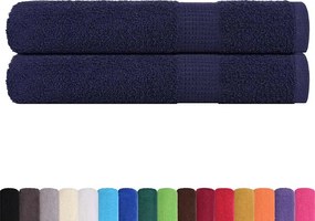 Saunové osušky FROGN 2 ks tmavě modré 80x200 cm 360 g/m² 136791