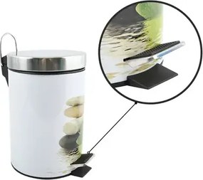MSV FLEURS pedálový odpadkový koš 3 L Stone / ocel