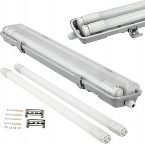 3x Hermetické svítidlo + 6x LED trubice 120cm 4000K