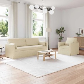 Set pohovek 2 ks Krémová textil 3407586