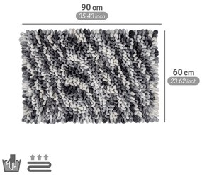 Šedomodrá textilní koupelnová předložka 60x90 cm Lerici – Wenko