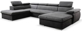 Sedací souprava COOL II | 220x343x191 cm | rozkládací + 2x úložný prostor | PRAVÁ | Letto 97 studená šedá