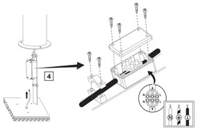 Venkovní lampa RINO 1xE27/12W/230V IP54 74 cm černá