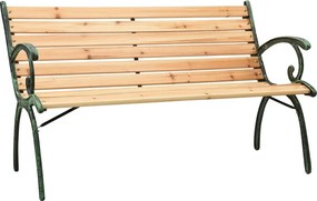 vidaXL Zahradní lavice 123 cm litina a masivní jedlové dřevo [312032]