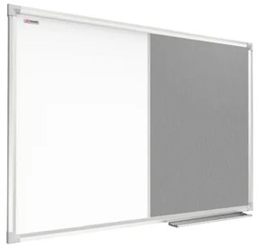 Allboards,Textilní a bílá magnetická tabule COMBI v hliníkovém rámu - 90x60 cm,CO96FS