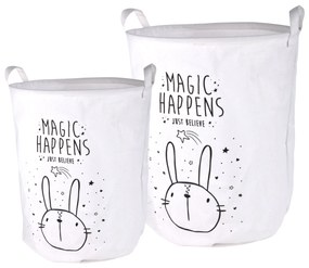 Homea Koš na hračky Magic happens králík | 2 velikosti Velikost: 33x43 cm