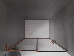 Mexen Velar L, posuvné sprchové dveře do otvoru 100 cm, 8mm šedé sklo, růžové zlato, 871-100-003-41-60