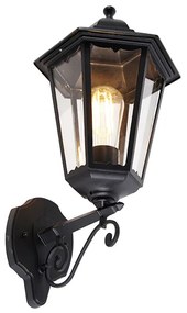 Klasická venkovní nástěnná lampa černá IP44 - Havana Up