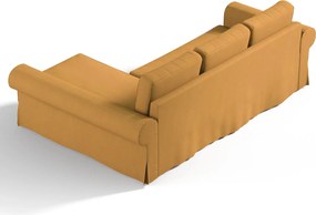 Potah na pohovku IKEA Backabro rozkládací se šezlongem barva žlutá látka pletený vzor