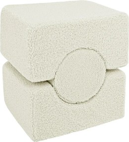 Bílé pěnové hřiště 3 ks z materiálu bouclé výška 30 cm 83x45 cm – Meowbaby