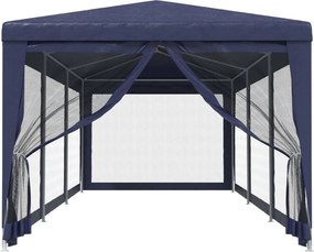 Party stan s 8 síťovanými bočnicemi modrý 3 x 9 m HDPE 319242