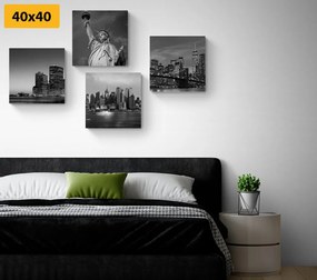 Set obrazů New York v černobílém provedení Varianta: 4x 40x40