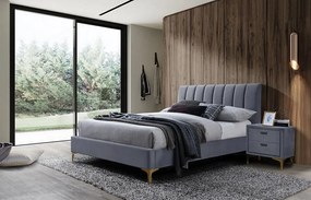 Casarredo - Komfort nábytek Čalouněná postel MIRAGE 160x200, velvet šedá/zlatá