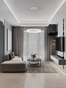 LED stmívatelný bílá designový lustr Ormi