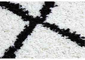 Kusový koberec Shaggy Cross bílý atyp 60x250cm