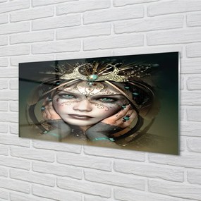 Obraz na skle Ženské modré oči 140x70 cm