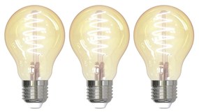 LUUMR Smart LED žárovka sada 3 žárovek E27 A60 4,9W jantarová Tuya