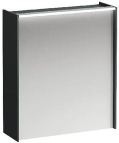 Laufen Lani - Zrcadlová skříňka s LED osvětlením, 71x62x21 cm, 1 dvířka, panty vpravo, šedá H4037321122661