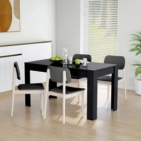Jídelní stůl černý 140 x 74,5 x 76 cm dřevotříska - Default Title