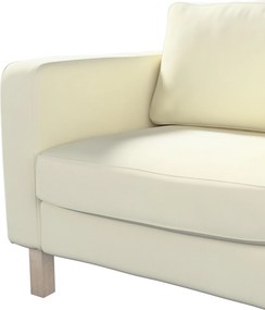 Potah na křeslo IKEA Karlstad, krátký barva krémová látka lesklé, sametová