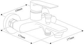 Mexen Royo vanová baterie se sprchovým setem R62, chrom - 7223R62-00