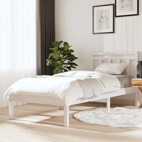 vidaXL Rám postele masivní borovice 90 x 200 cm [3100578] Barva: Bílá