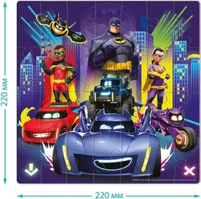 DODO Puzzle Batwheels: Volám všechny! / 28 dílků / 22 x 22 cm