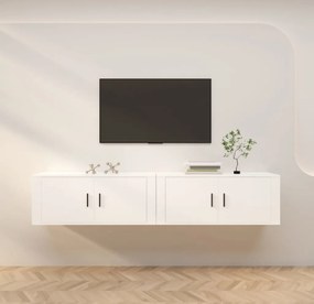 vidaXL Nástěnné TV skříňky 2 ks 100 x 34,5 x 40 cm [3188367] Barva: Bílá