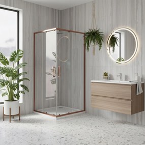 Rea, Sprchový kout REA City 80x80 Copper Brush, REA-K6982
