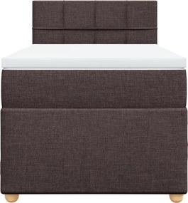 Box spring postel s matrací tmavě hnědá 80x200 cm textil 3288810