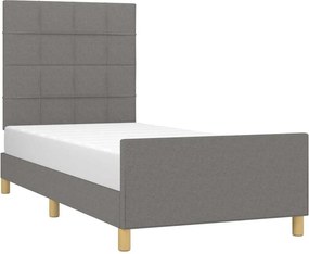 Rám postele bez matrace tmavě šedá 80 x 200 cm textil 3125010