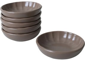 Sada 6 kameninových misek Laguna 12 cm, hnědá