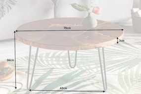 Designový konferenční stůl Mappe 70 cm teak