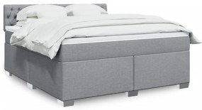 Box spring postel s matrací světle šedá 180 x 200 cm textil 3288274