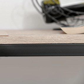 HOMCOM Barový stůl se 2 židlemi 3-dílná stolová sestava barová židle MDF v přírodní a černé barvě 89x45x87cm do kuchyně a jídelny | Aosom.de