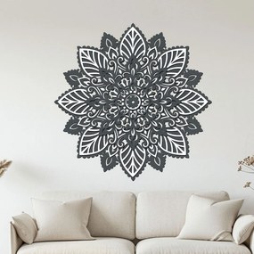 dřevo života 3 vrstvá mandala VDĚČNOSTI Rozměry šxv (cm): 80x80, Zvolte barevný dekor: antracitová-bílá