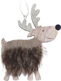 Závěsný sobík – tmavě hnědý 15 cm