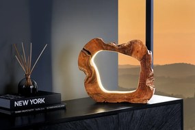 Designová stolní LED lampa Tectona z masivu Teak