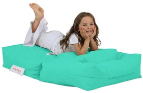 Atelier del Sofa Zahradní sedací vak Kids Single Seat Pouffe - Turquoise, Tyrkysová