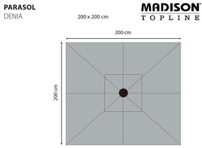 Madison Slunečník Denia 200 x 200 cm taupe, Madison 447152
