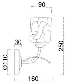 Brilagi - Nástěnná lampa MEGAPOLIS 1xE14/60W/230V zlatá