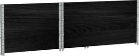 Zahradní truhlík černý 120 x 80 cm masivní borové dřevo 3295424