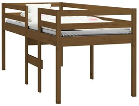 Patrová postel medově hnědá 90 x 200 cm masivní borové dřevo - Default Title