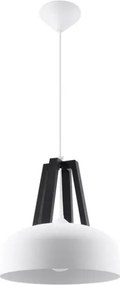 Závěsné svítidlo Sollux SL.0387 E27 60W bílá/černá
