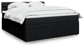 Box spring postel s matrací černá 180x200 cm textil 3289844