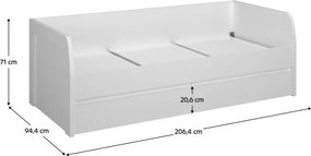 Postel 2S, 90x200 bílá, ERODIN Kondela 0000374482